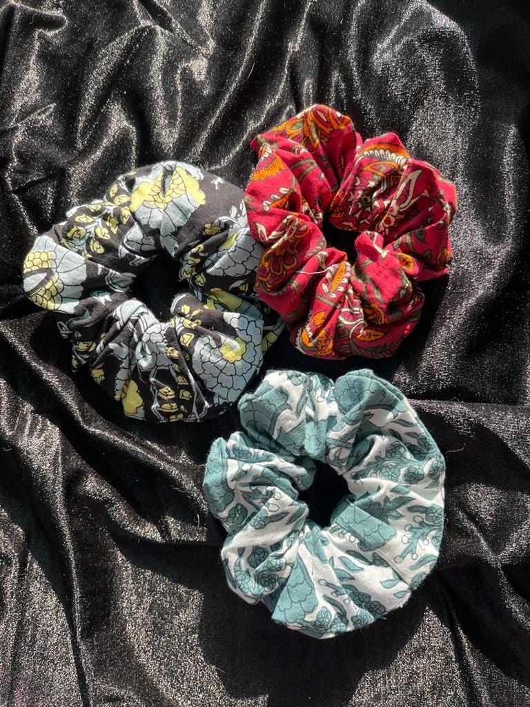 Scrunchies (assorted set of 3) – Jaipur Hand Block