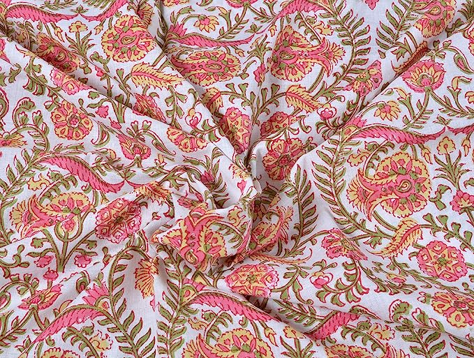 Multi colour Dressmaking Running Fabric – Jaipur Hand Block